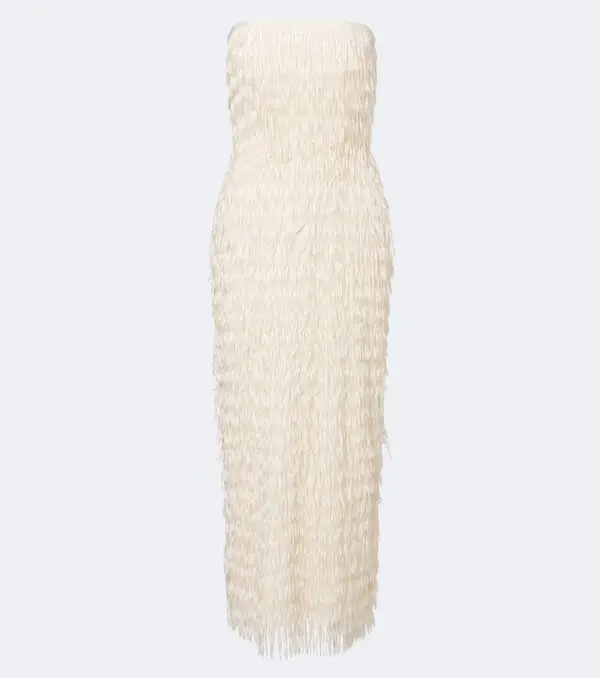 Maticevski Marigold Fringed Bustier Dress