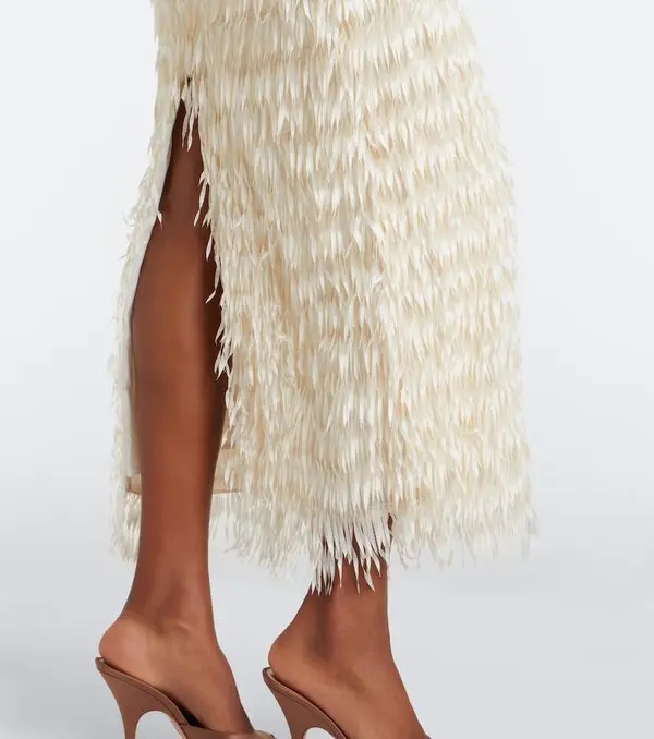 Maticevski Marigold Fringed Bustier Dress
