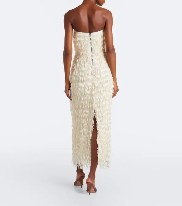 Maticevski Marigold Fringed Bustier Dress