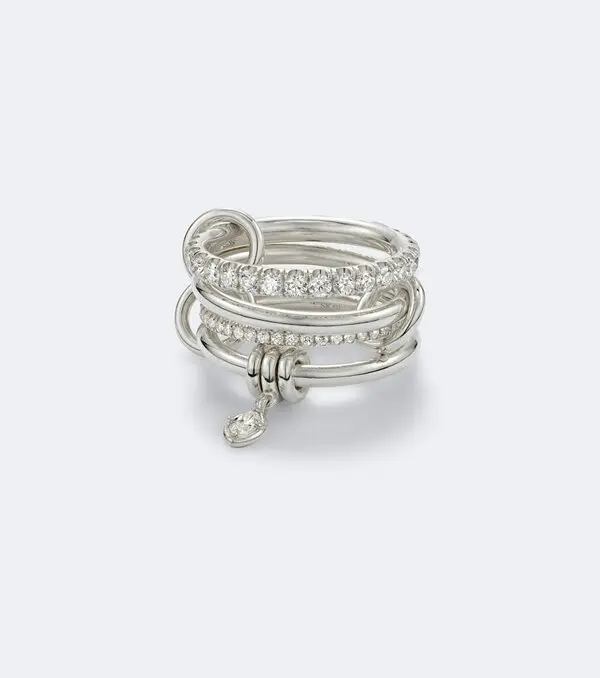 SPINELLI KILCOLLIN Inara Heart Sterling Ring With Diamonds - Silver