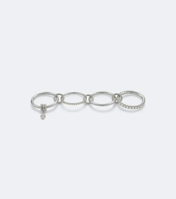 SPINELLI KILCOLLIN Inara Heart Sterling Ring With Diamonds