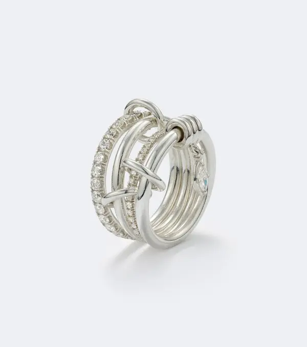 SPINELLI KILCOLLIN Inara Heart Sterling Ring With Diamonds