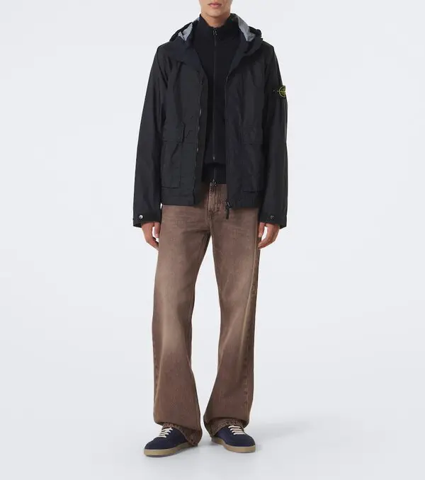 Stone Island Compass Badge Virgin Wool Zip-up Cardigan