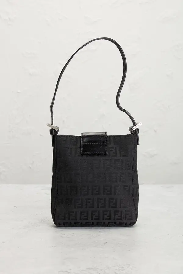 Fendi Zucchino Hobo Bag - Black