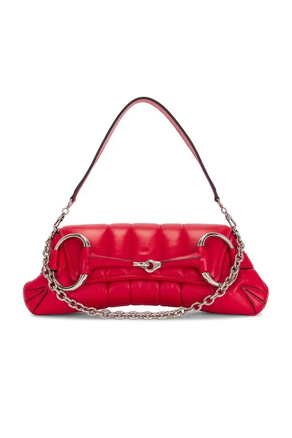 Gucci Horsebit Clutch - Red