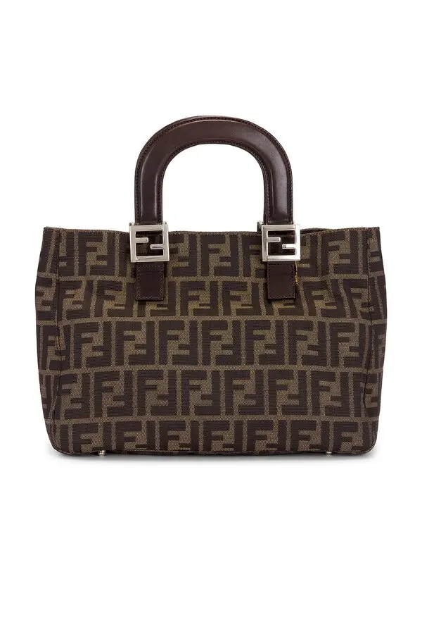 Fendi Zucca Canvas Monogram Tote Bag - Brown