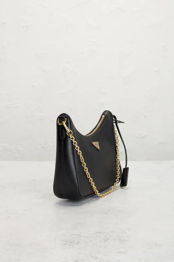 Prada Saffiano Re-edition 2005 Shoulder Bag - Black