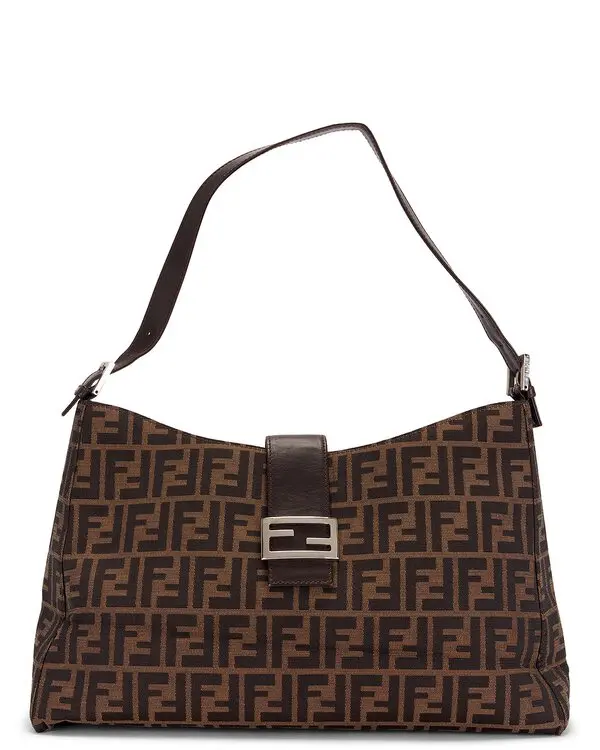 FWRD RENEW Fendi Zucca Monogram Shoulder Bag