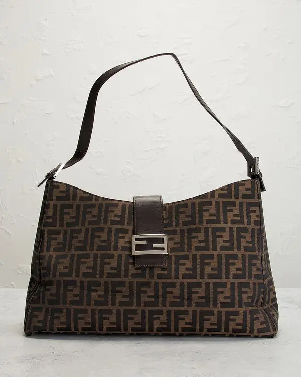 FWRD RENEW Fendi Zucca Monogram Shoulder Bag