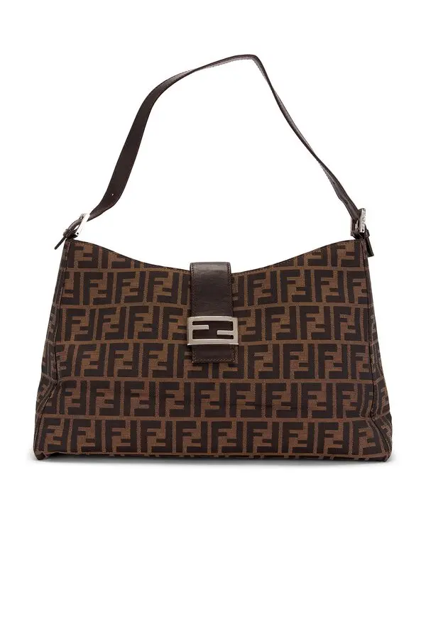 Fendi Zucca Shoulder Bag - Brown