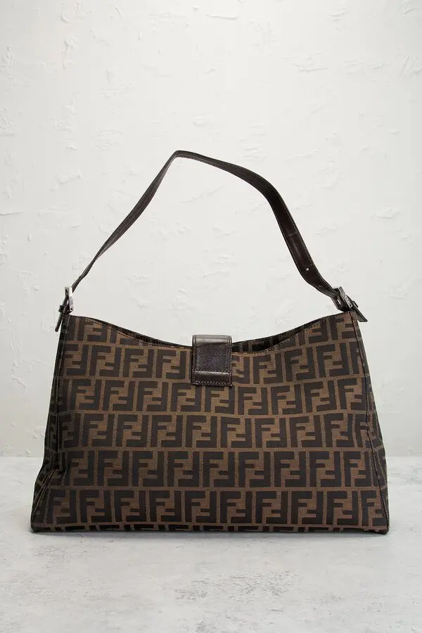 Fendi Zucca Shoulder Bag - Brown