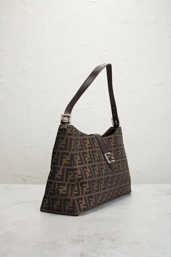 Fendi Zucca Shoulder Bag - Brown