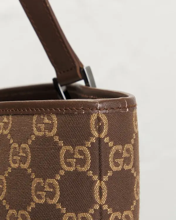 FWRD RENEW Gucci Vintage Gg Bucket Tote Bag - Brown