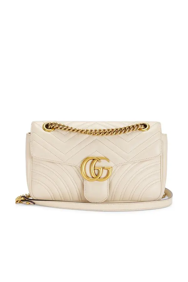 Gucci Gg Marmont Shoulder Bag - White