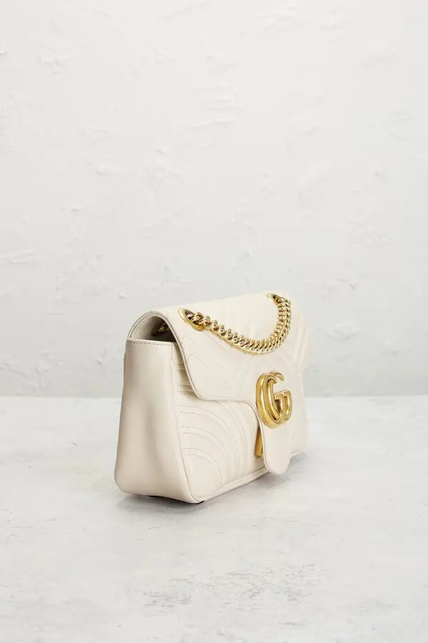 Gucci Gg Marmont Shoulder Bag - White