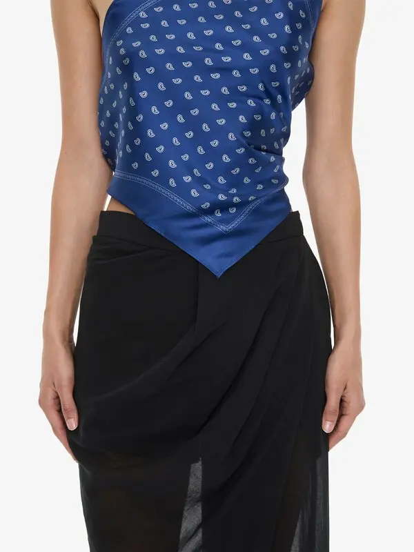 Christopher Esber One-shoulder Bandana Scarf Tie Top