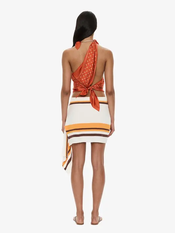 Christopher Esber One-shoulder Bandana Scarf Tie Top