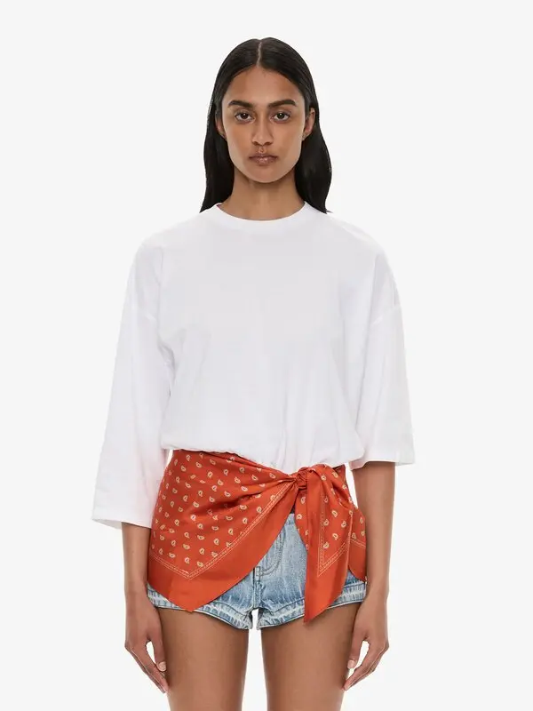 Christopher Esber Bandana Scarf Pareo Tee - White Carnelian