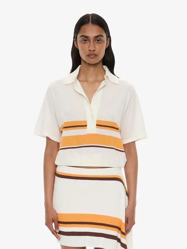 Christopher Esber Stripe Knit Clean Polo - Solaris Stripe