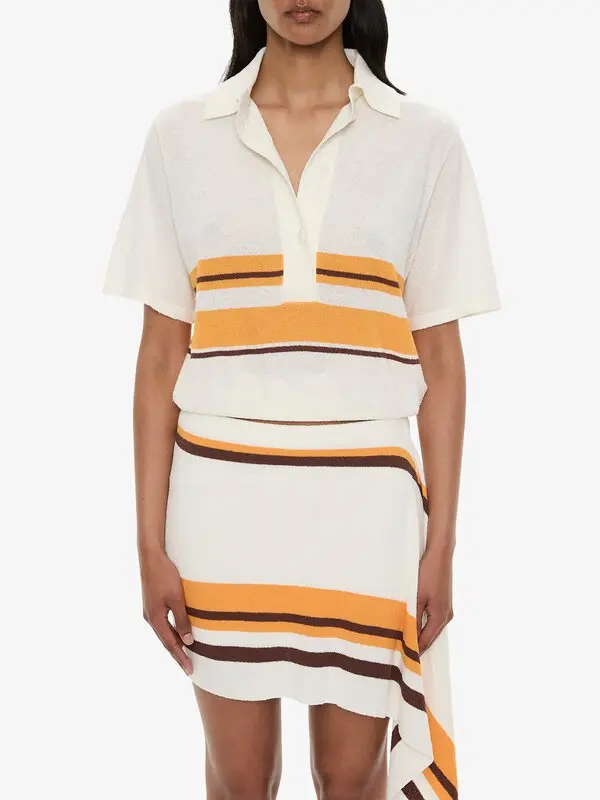 Christopher Esber Stripe Knit Clean Polo
