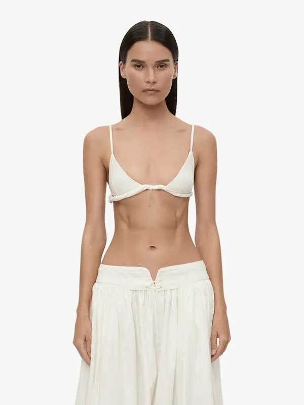 Christopher Esber Rolled Up Bralette - White