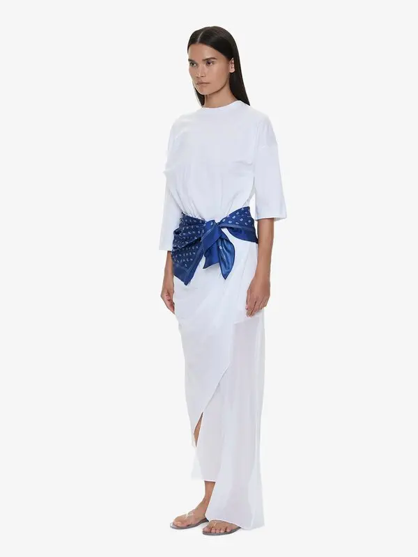 Christopher Esber Draped Skirt Cotton Trouser - White