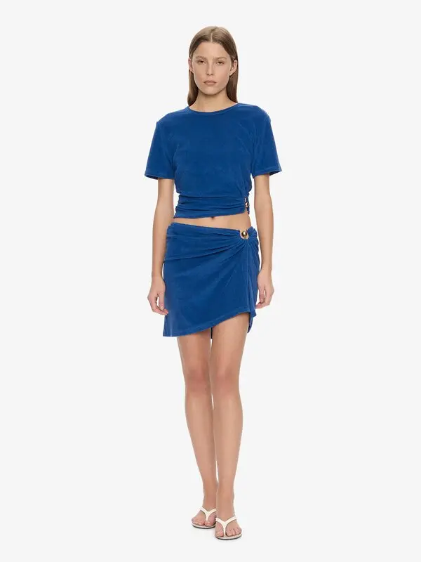 Christopher Esber Looped Back Ruched Orbit Mini Skirt