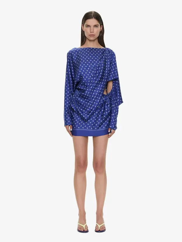 Christopher Esber Bandana Pareo Cutaway Dress - Indigo