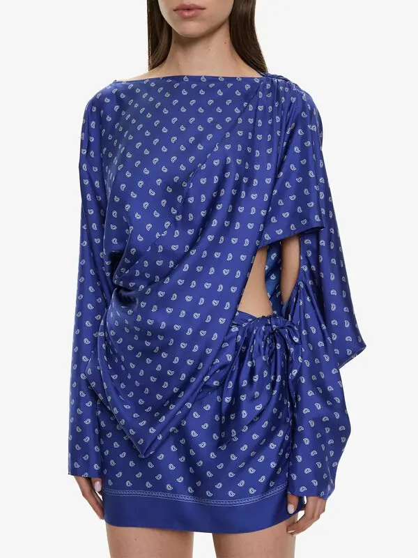 Christopher Esber Bandana Pareo Cutaway Dress