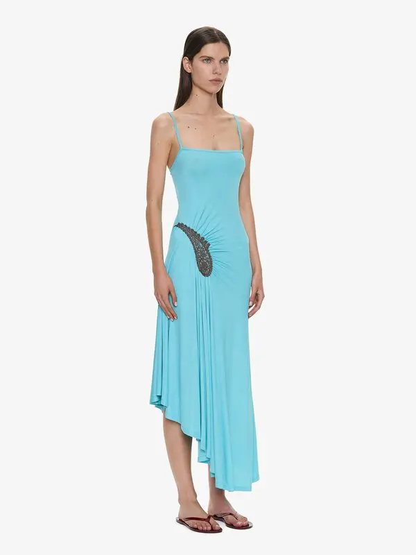 Christopher Esber Paisley Lace Rib Cami Dress