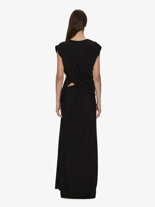 Christopher Esber Twisted Lever Rolled Up Tee Dress - Black