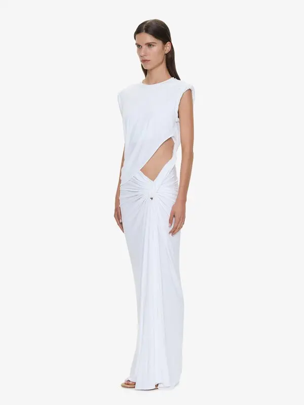 Christopher Esber Twisted Lever Rolled Up Tee Dress