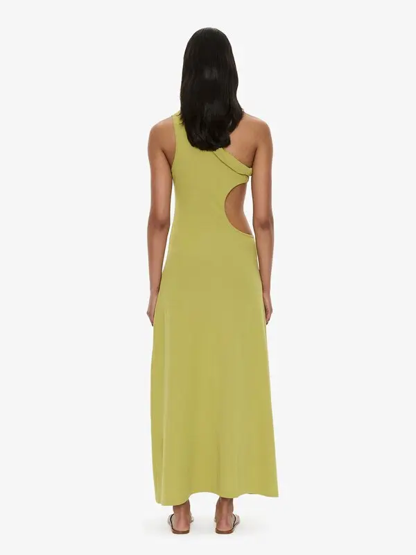 Christopher Esber Rolled Up Cutaway Tank Dress - Dypsis Green