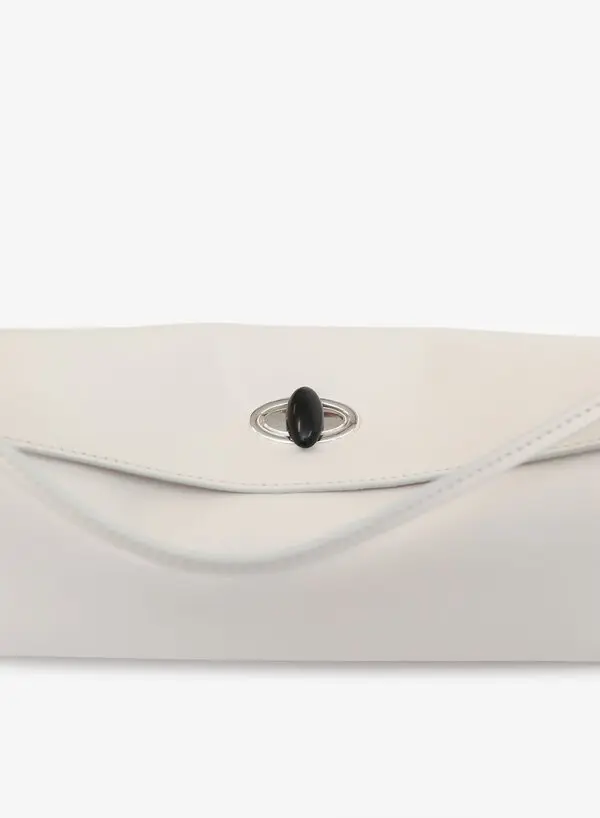 Christopher Esber Doba Quartz Turnlock Shoulder Bag - Bone