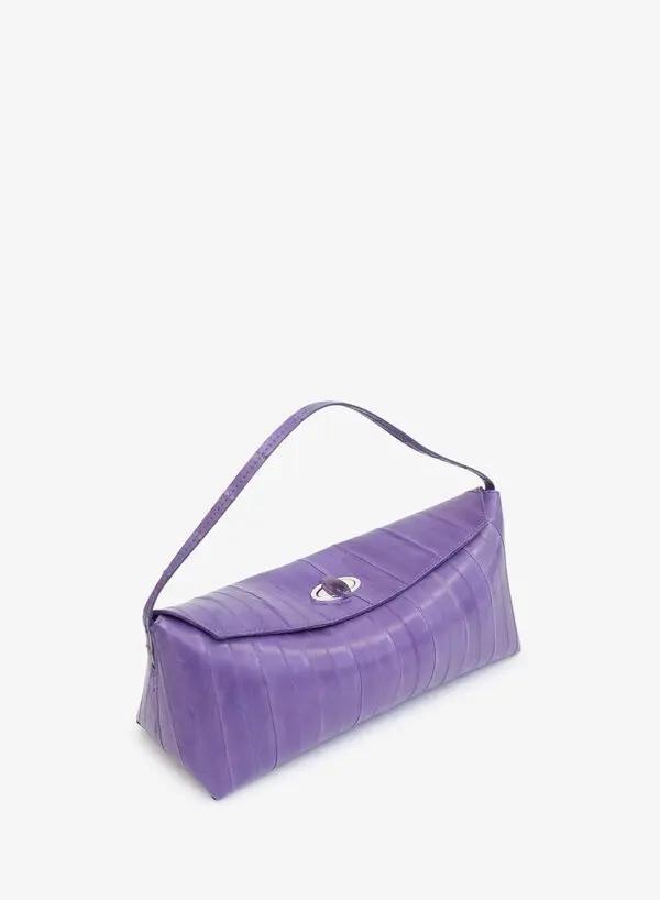 Christopher Esber Doba Quartz Turnlock Eel Shoulder Bag - Amethyst