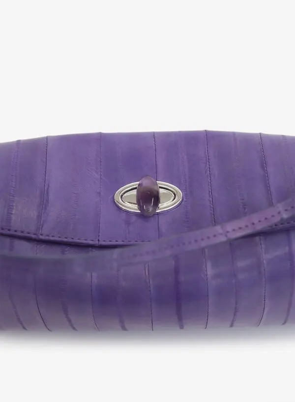 Christopher Esber Doba Quartz Turnlock Eel Shoulder Bag - Amethyst