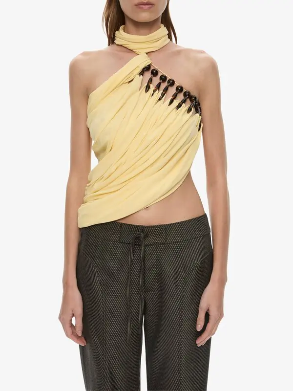 Christopher Esber Tortoise Droplet Halter Top