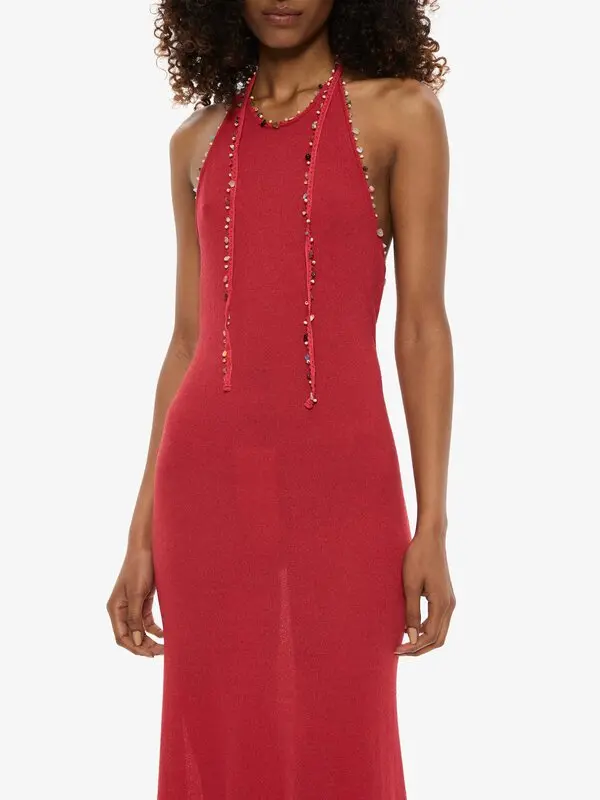 Christopher Esber Beach Quartz Halter Dress - Red