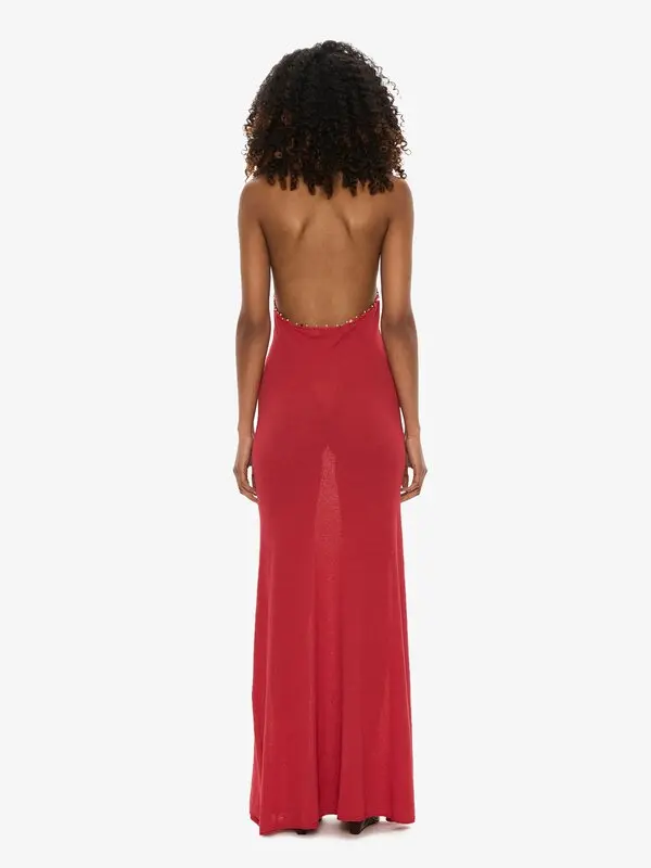 Christopher Esber Beach Quartz Halter Dress - Red