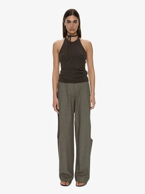 Christopher Esber Cashmere Halter Tank - Umber