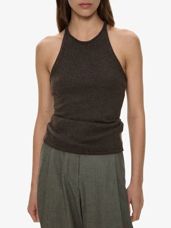 Christopher Esber Cashmere Halter Tank - Umber