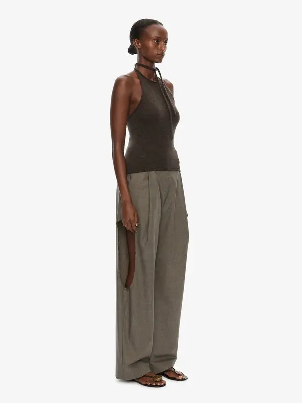 Christopher Esber Cashmere Halter Tank - Umber