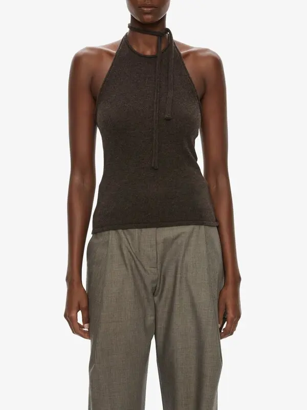 Christopher Esber Cashmere Halter Tank - Umber