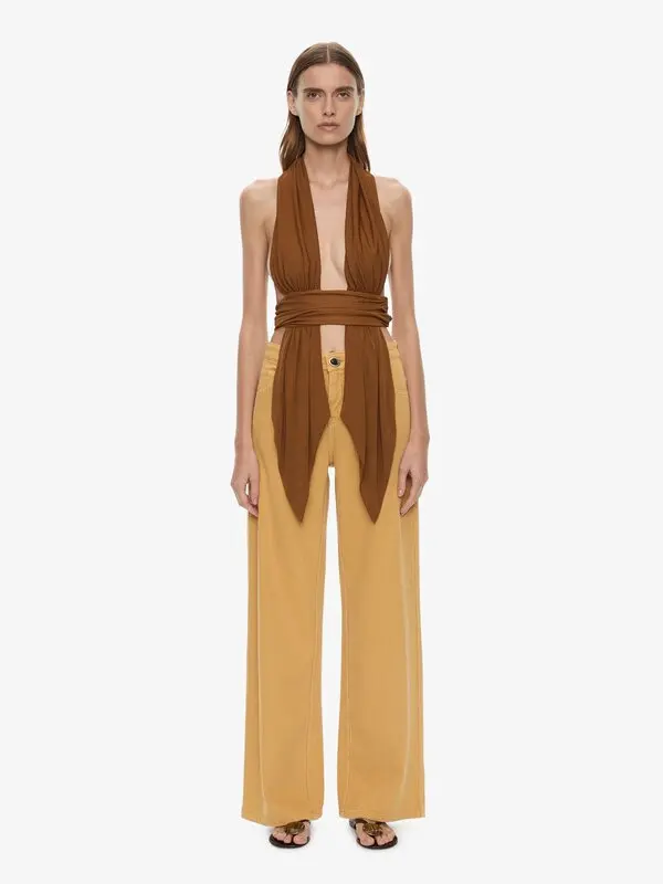 Christopher Esber Relaxed Wide-leg Denim Jeans - Honeyed