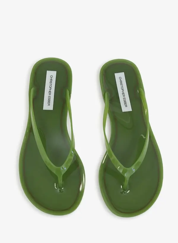 Christopher Esber Jelly Flip Flop - Dypsis Green