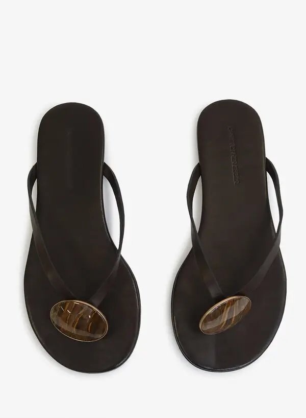 Christopher Esber Aura Quartz Flip Flop - Carob
