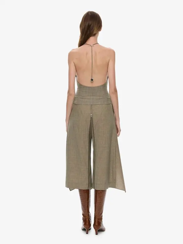 Christopher Esber Tropical Wool Split Trouser Skirt