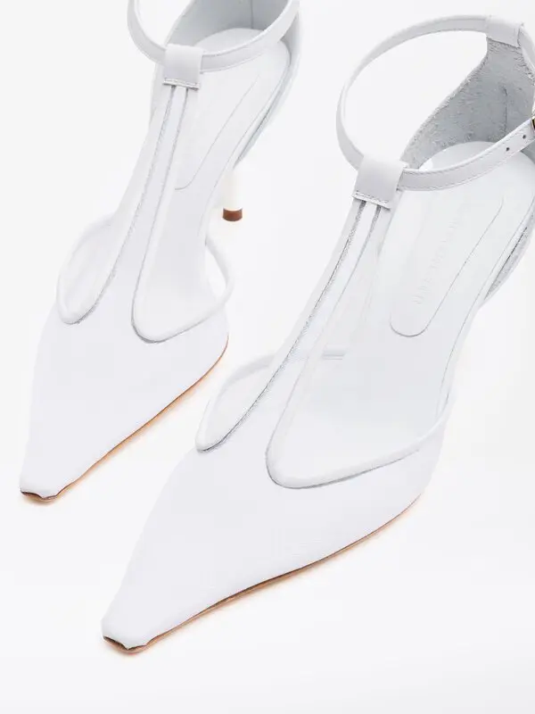 Christopher Esber T-bar Vapour Heel - White