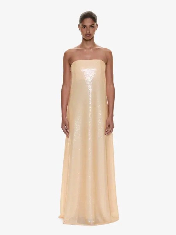 Christopher Esber Opaline Sequin Strapless Gown
