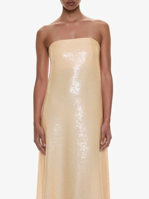 Christopher Esber Opaline Sequin Strapless Gown